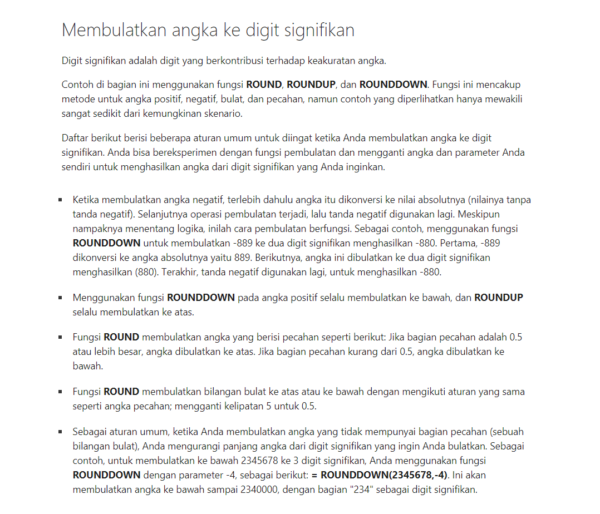 Contoh Cara Menggunakan Fungsi Rumus Pembulatan Excel - aikerja.com